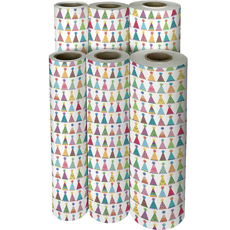 The Packaging Source | Wholesale Gift Wrap | Party Hats Gift Wrap Paper